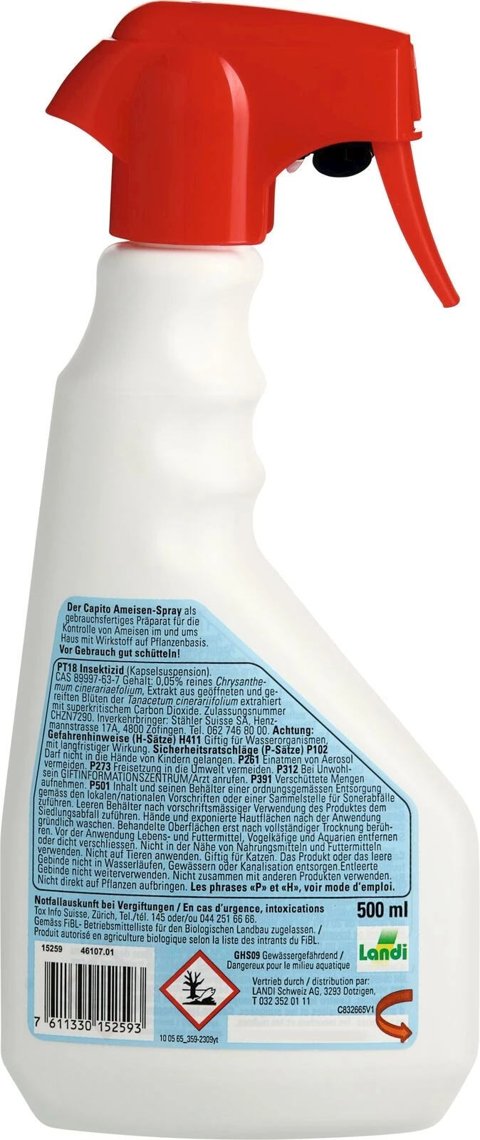 Spray anti-fourmis Bio Capito 500ml Acheter - Insecticides de jardin ...