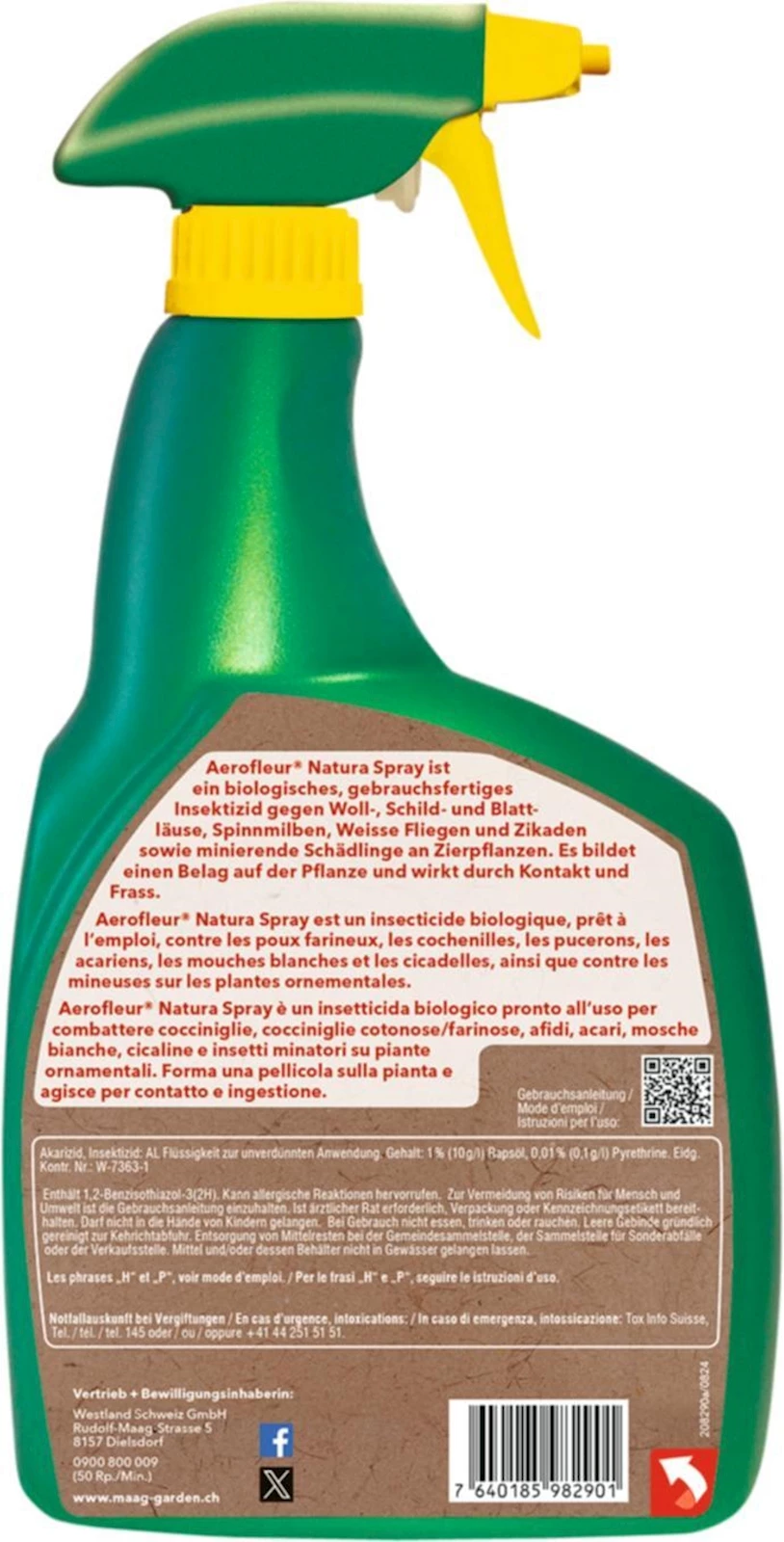 Aerofleur Natura Spray 800ml Acheter - Insecticides de jardin - LANDI